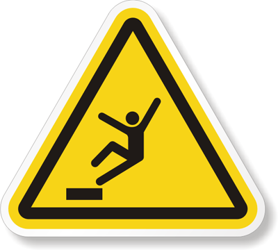 Valgevaar waarschuwingsbord | Arbeidsveiligheid.net